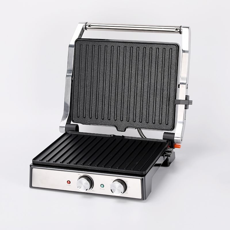 Electric stainless steel grill sandwich press panini grill