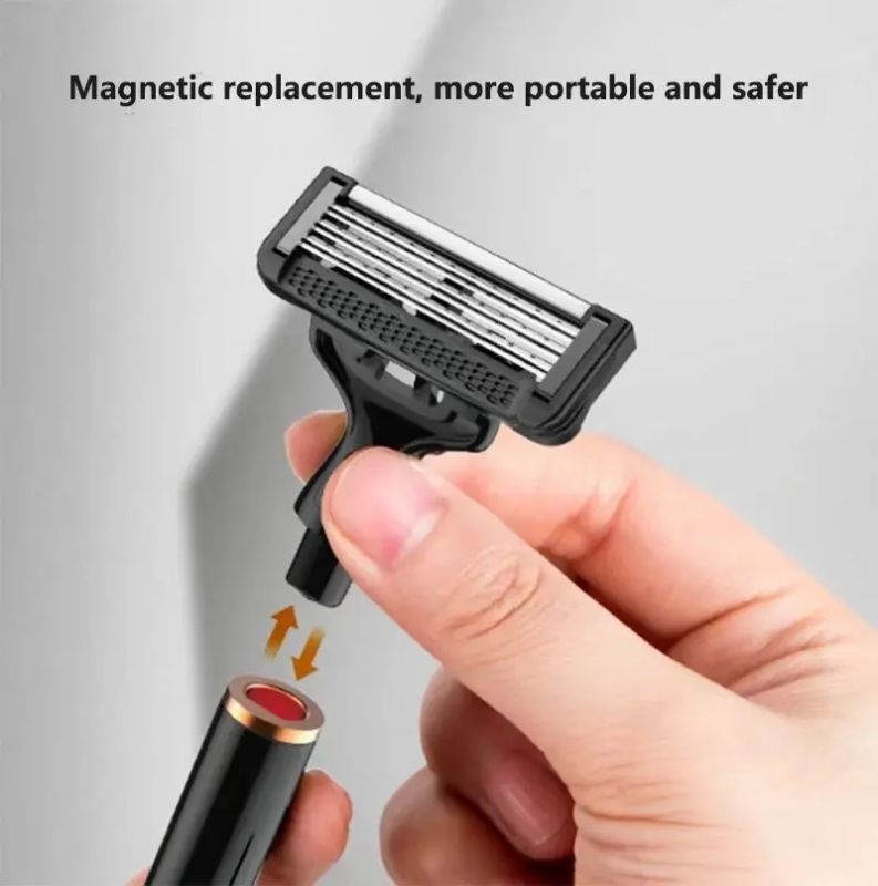 Metal handle new design for men stainless steel 6 blades shaving razor