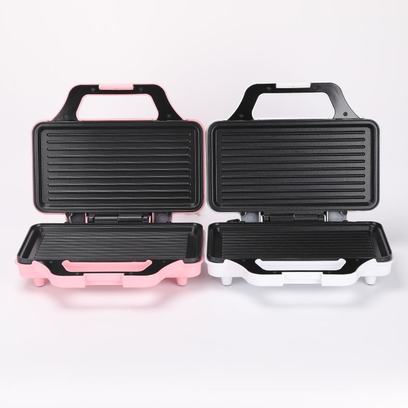 Electric rectangular non stick coating with indicator lights sandwich maker