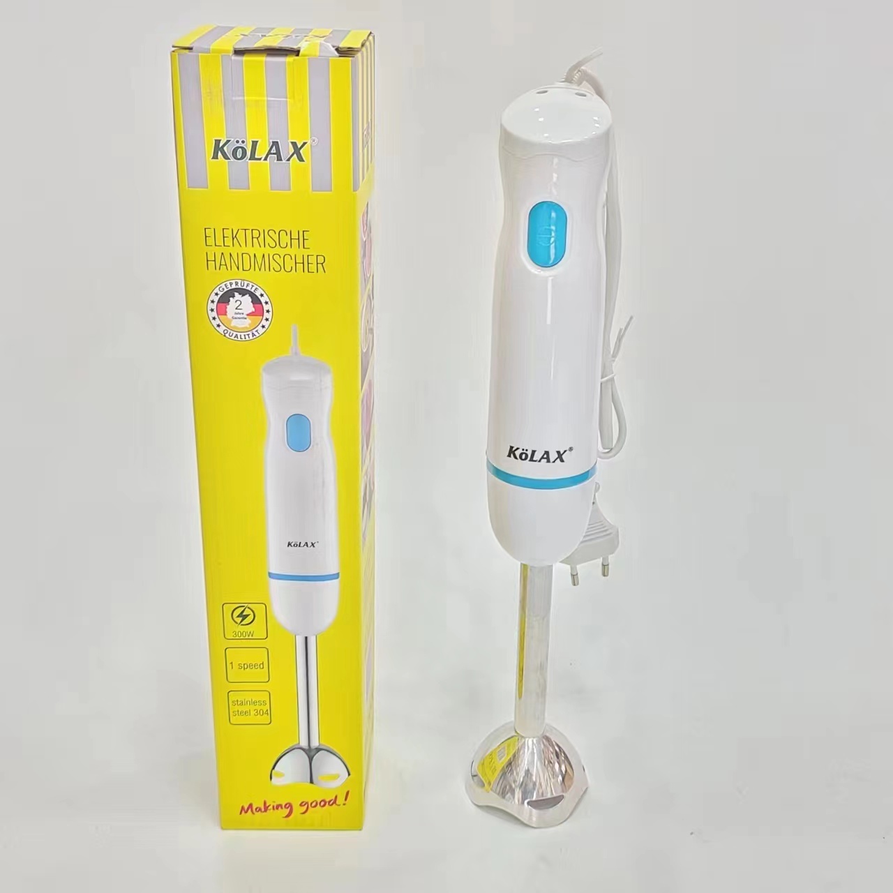 Powerful Hand Mixer 300W Multi-Purpose Immersion Blender One Key ...